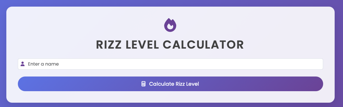 Rizz Level Calculator